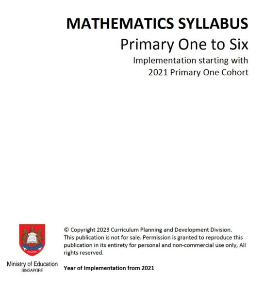 MOE Primary Math Syllabus in Singapore